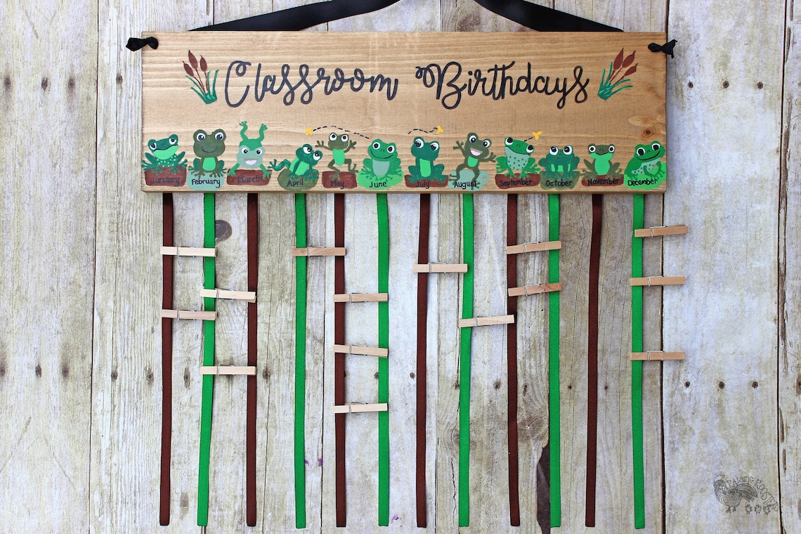 Classroom Birthday Calendar Birthday Chart Teacher Gift | Etsy