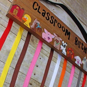 Birthday Calendar- Birthday Chart- Farm Animals- Classroom Decor- Great ...
