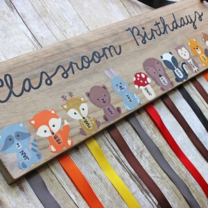 Birthday Calendar- Birthday Chart Woodland Animals- Classroom Decor ...
