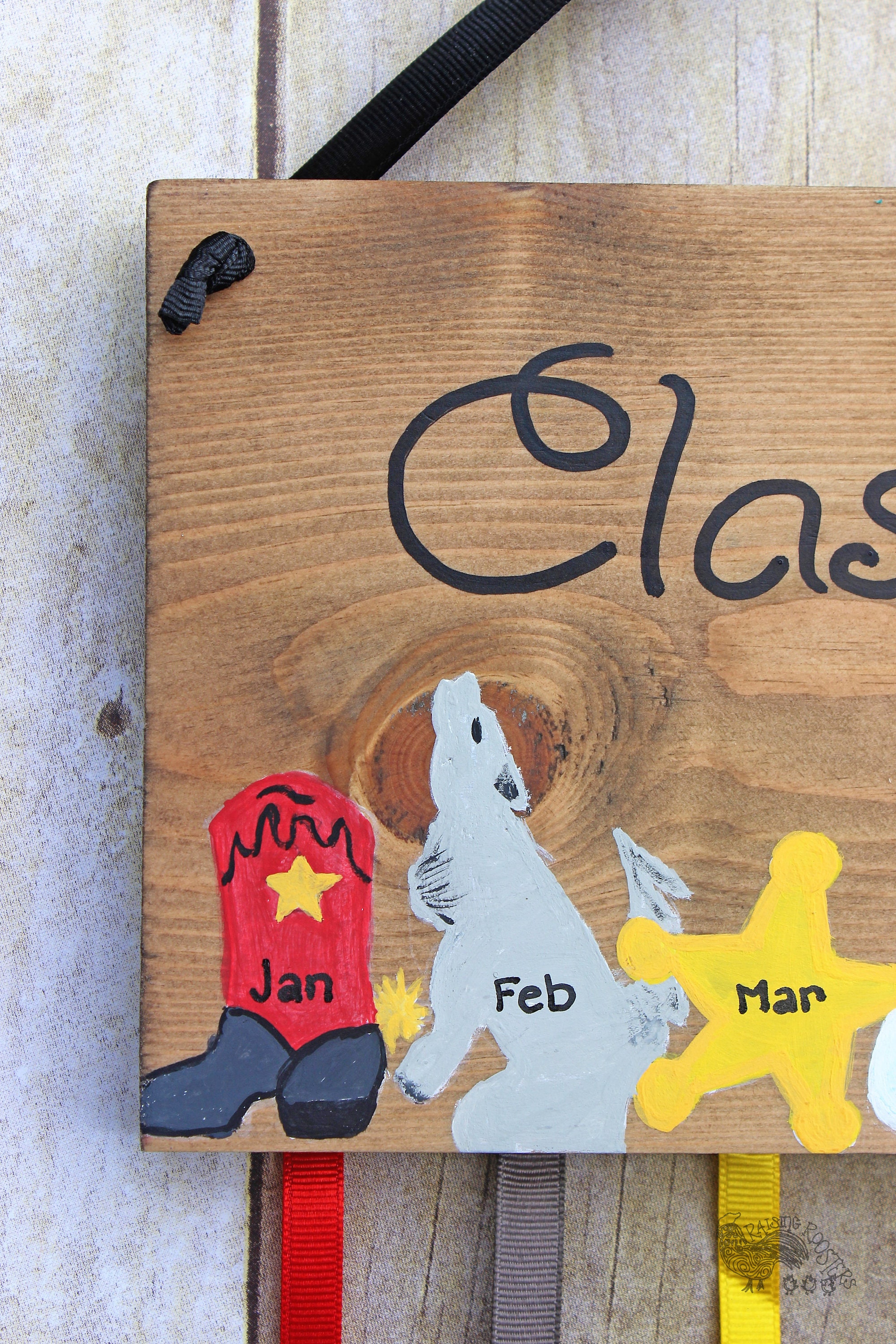 Birthday Calendar Birthday Chart Western Classroom Decor | Etsy