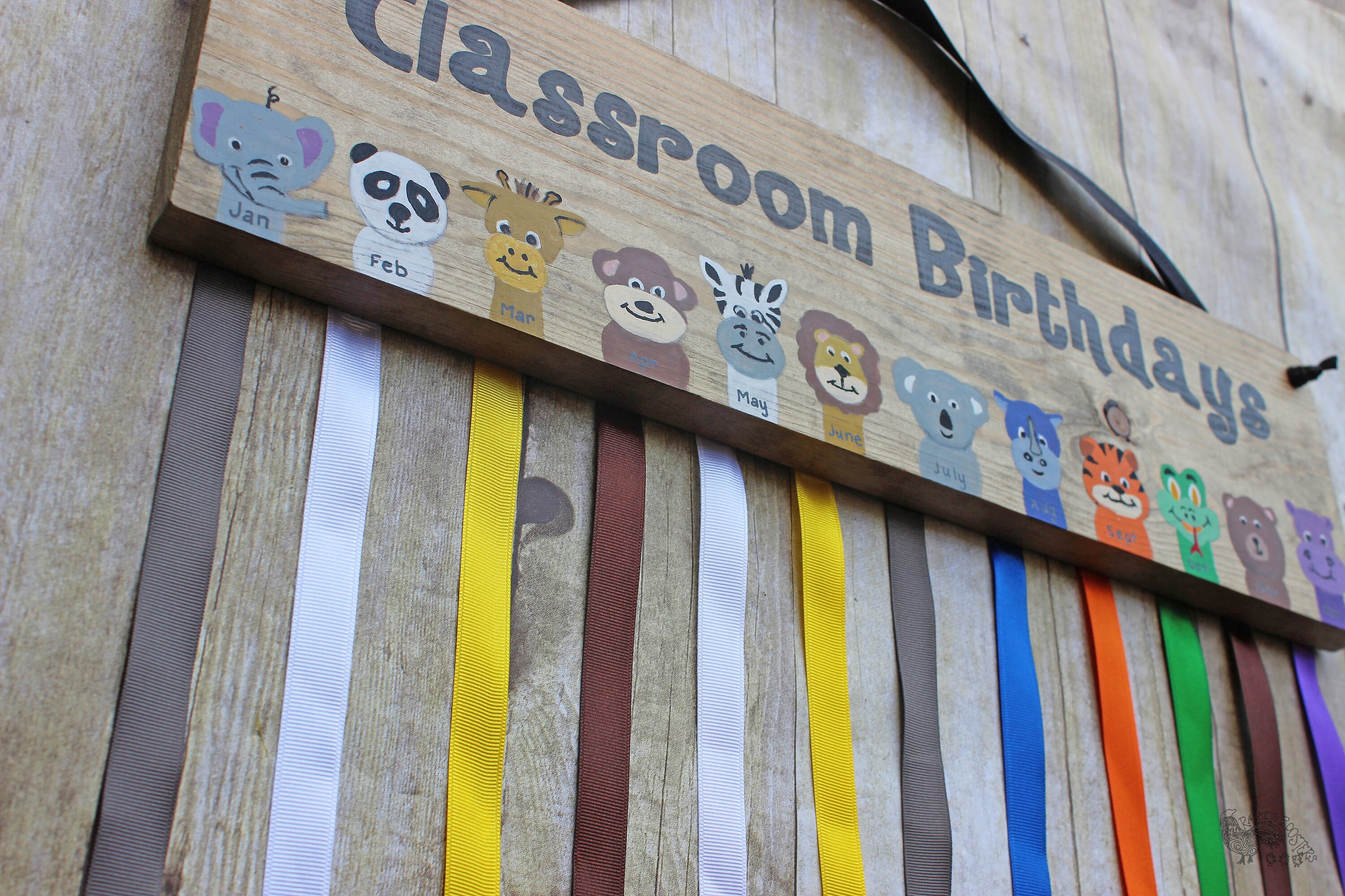 Birthday Calendar- Birthday Chart Zoo Animals- Classroom Decor- Teacher ...