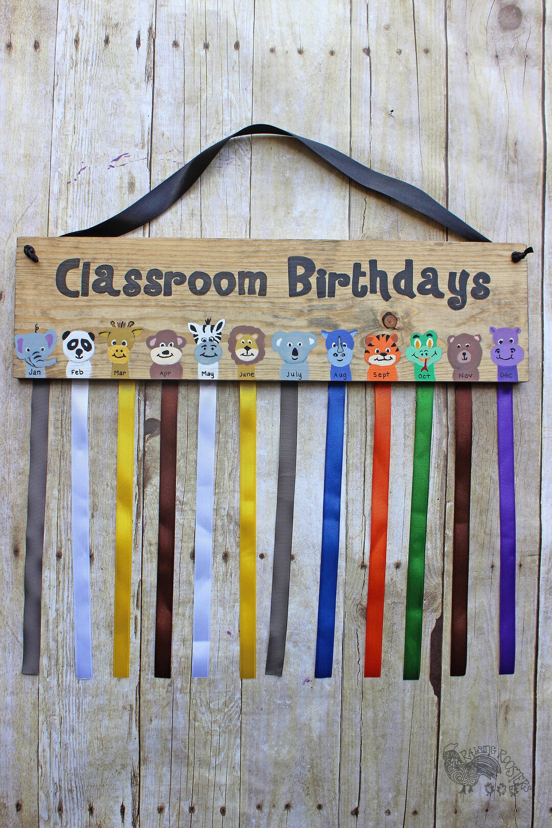 Birthday Calendar- Birthday Chart Zoo Animals- Classroom Decor- Teacher ...