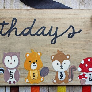 Birthday Calendar- Birthday Chart Woodland Animals- Classroom Decor ...