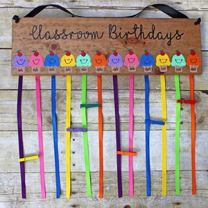 Birthday Calendar- Birthday Chart Ice Cream- Classroom Decor- Teacher ...