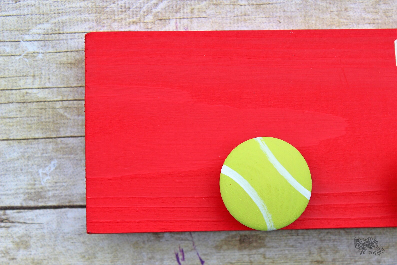 Customizable Tennis Sign: Hand Painted Vintage Tennis Ball Decor - Etsy