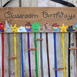 Birthday Calendar- Birthday Chart Western- Classroom Decor- Teacher ...