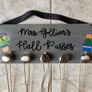Hall Pass Sign for Classrooms- Teacher Gift- Rustic Hall Pass ...