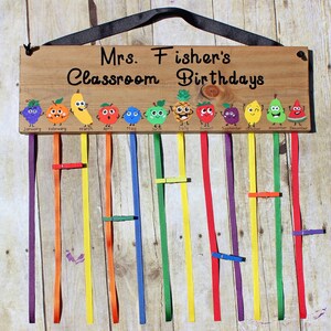 Birthday Calendar- Fruit Birthday Chart- Classroom Decor- Teacher Gift ...