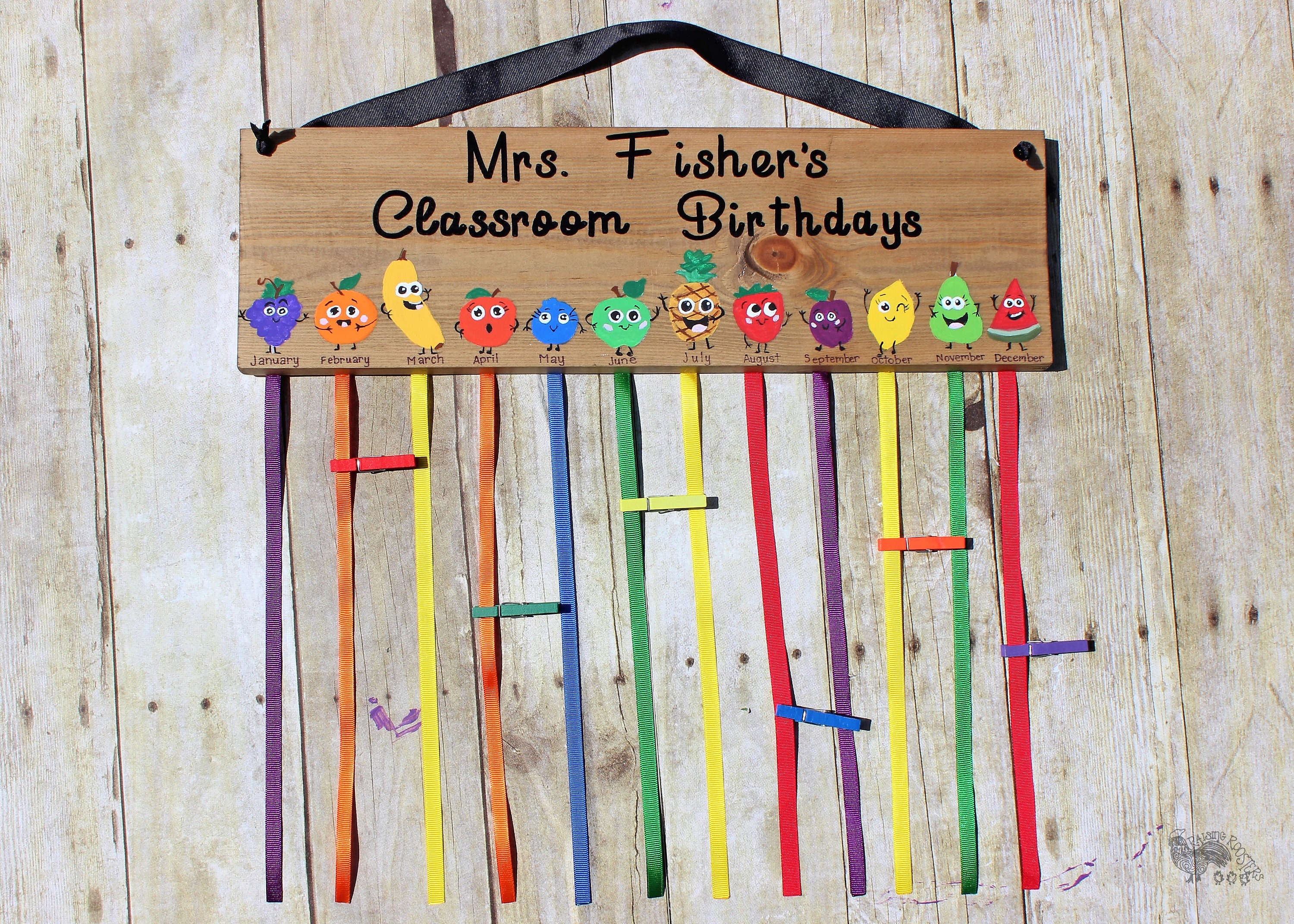 Handmade Fruit Birthday Calendar: Teacher Classroom Decor - Etsy