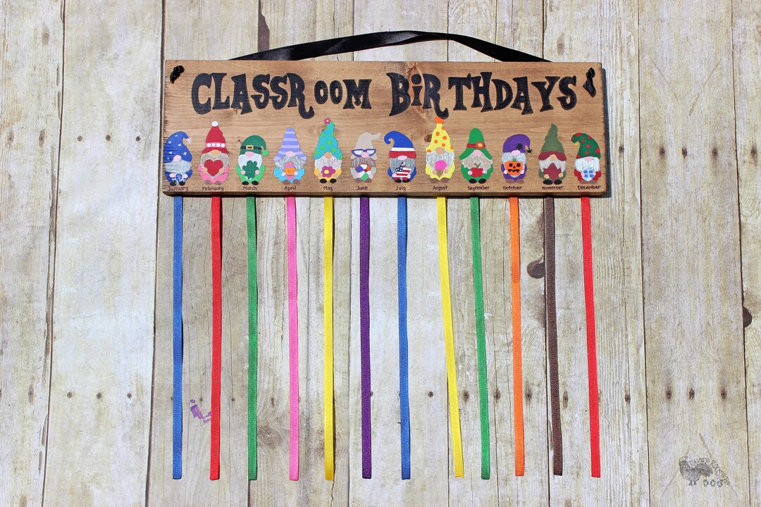 Gnome Calendar- Classroom Birthday Calendar- Gnome Classroom - Etsy