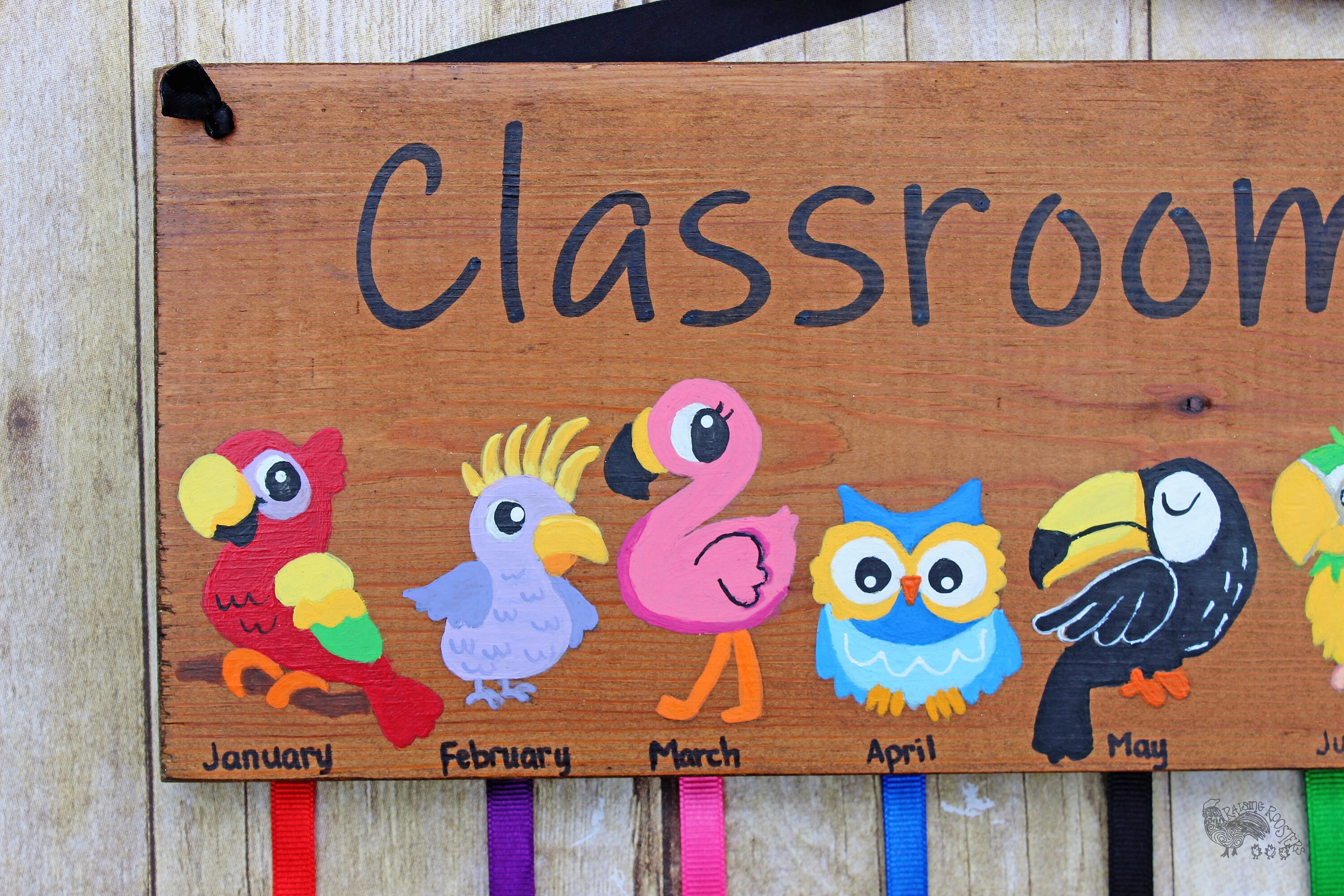 Classroom Birthday Calendar- Birthday Chart- Calendar- Rainforest Theme ...