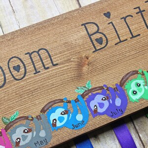 Classroom Birthday Calendar- Birthday Chart- Teacher Gift- Sloth Sign ...