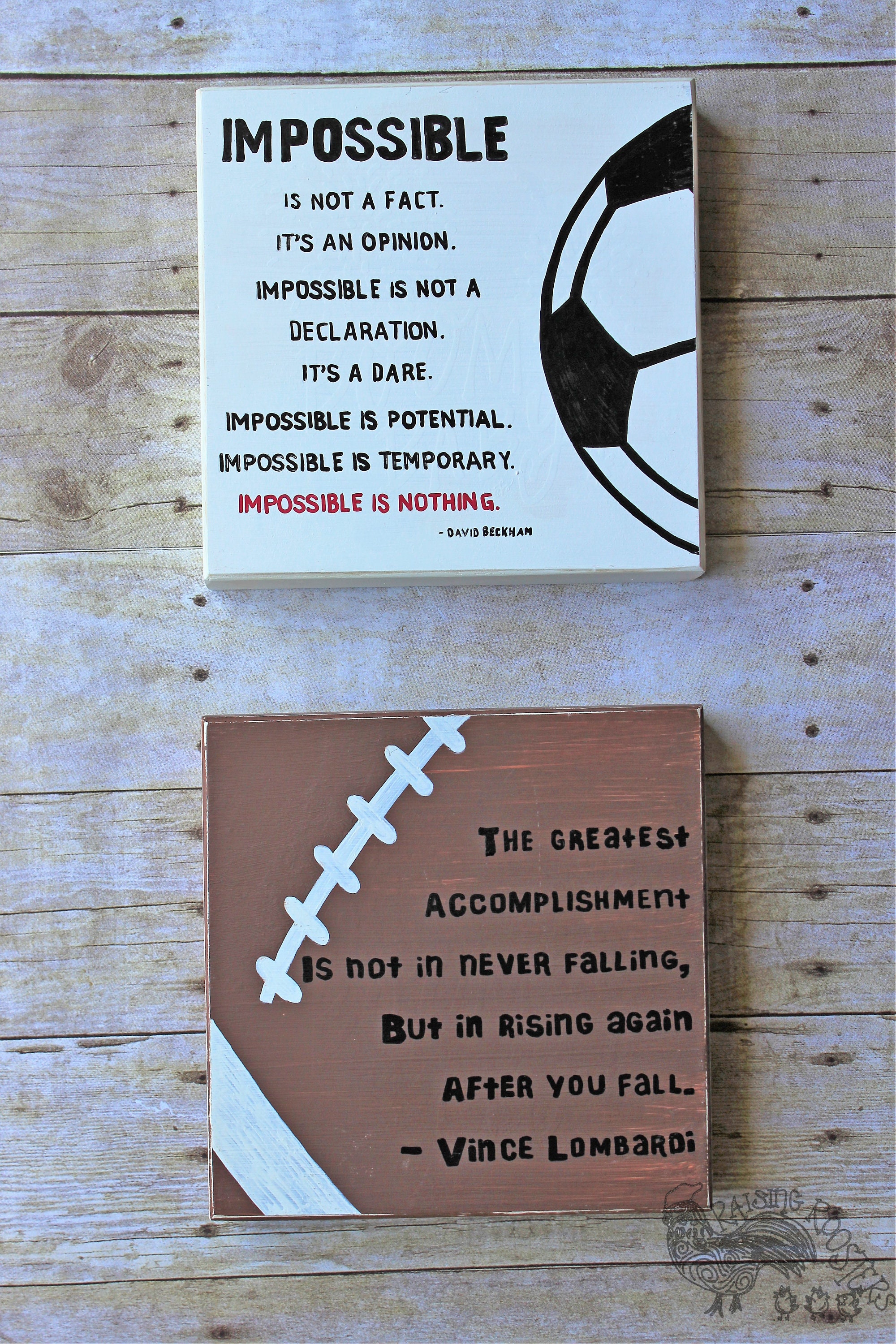 2 Sports Signs Motivational Signs Famous Athletes Famous | Etsy