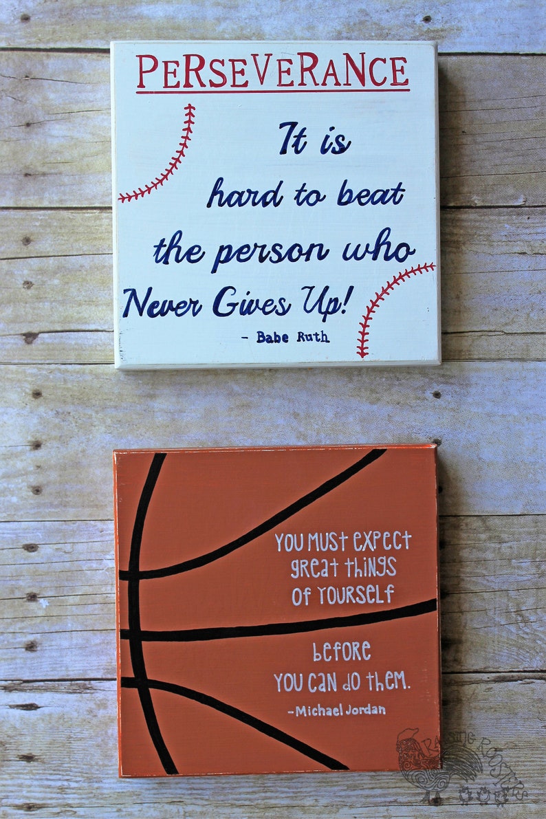 Hand Painted Sports Quote Sign: Personalized Team Decor - Etsy