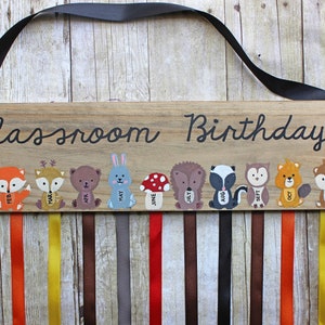 Birthday Calendar- Birthday Chart Woodland Animals- Classroom Decor ...