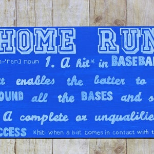 Home Run Definition Wood Sign Boys Room Perfect for Any Baseball Fan - Etsy