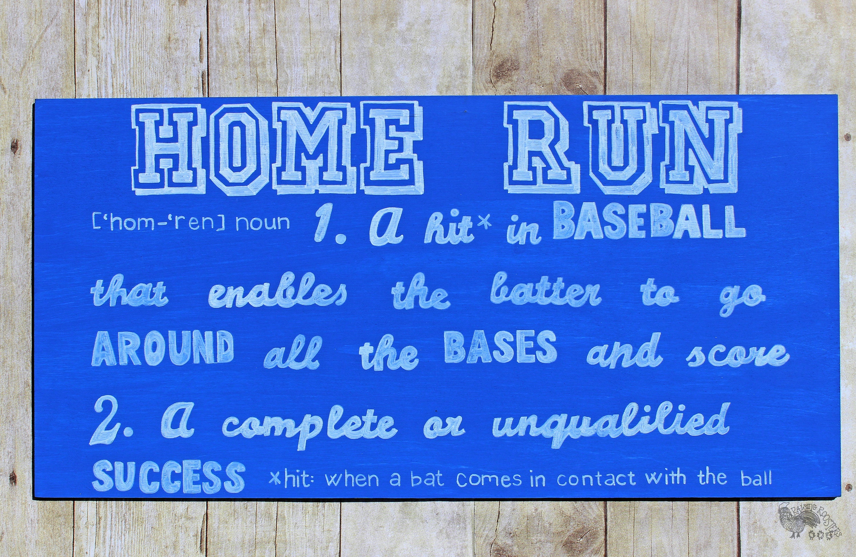 Home Run Definition Wood Sign Boys Room Perfect for Any | Etsy