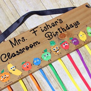 Birthday Calendar- Fruit Birthday Chart- Classroom Decor- Teacher Gift ...