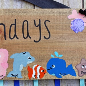 Birthday Calendar- Birthday Chart Sea Animals- Classroom Decor- Teacher ...