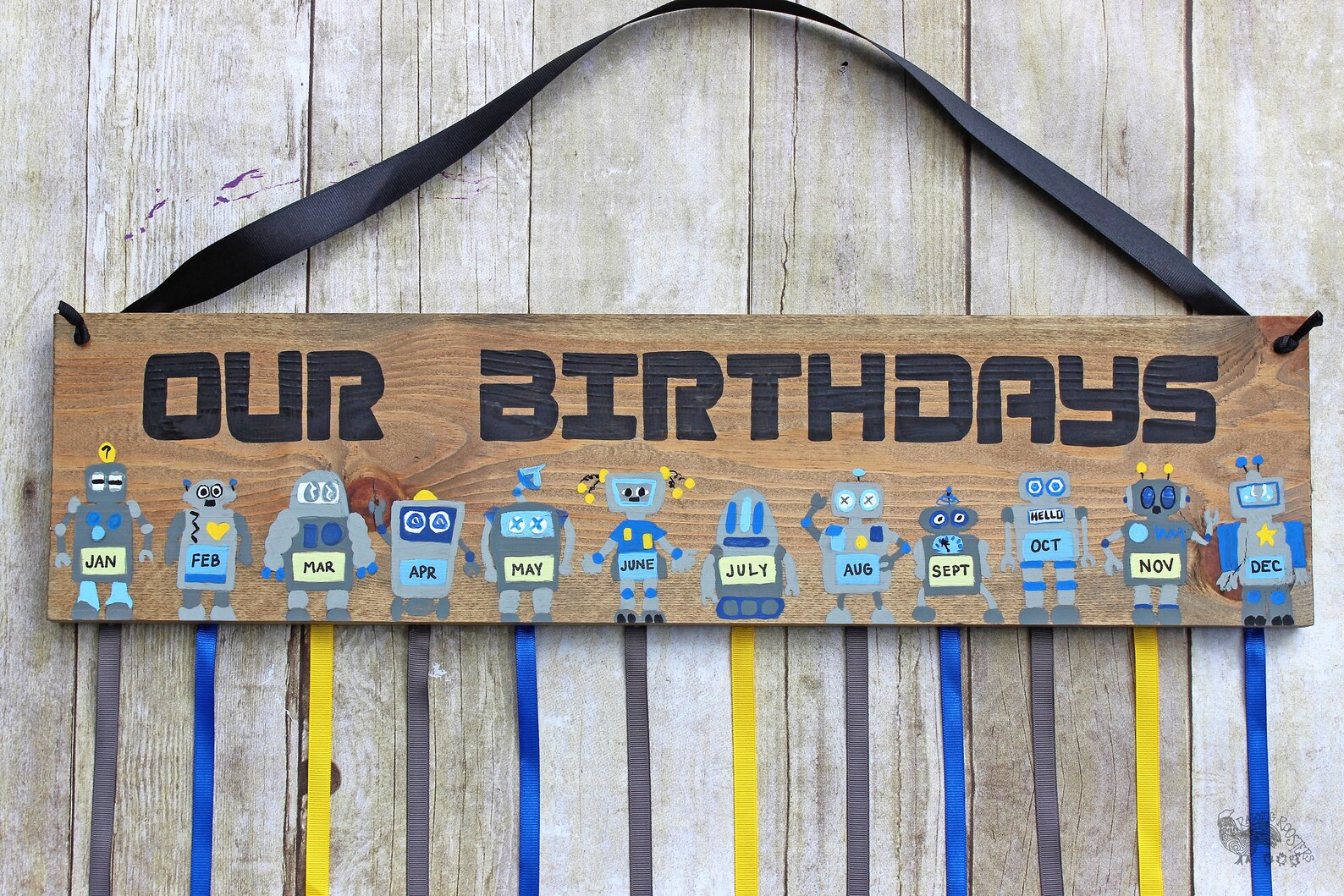 Robot Birthday Calendar: Teacher Classroom Decor, Robotics Theme - Etsy
