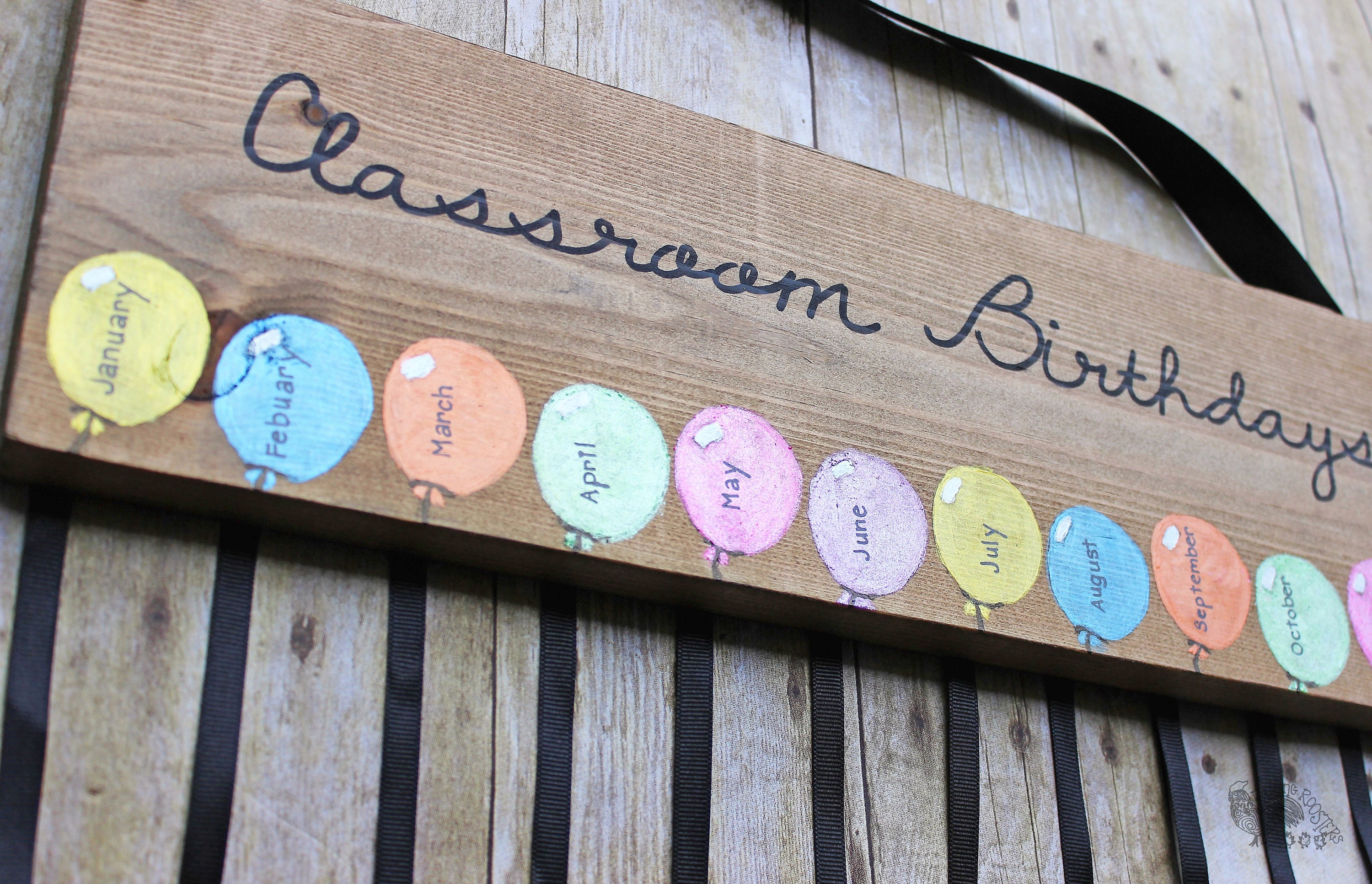 Birthday Calendar- Birthday Chart Balloons- Classroom Decor- Teacher ...