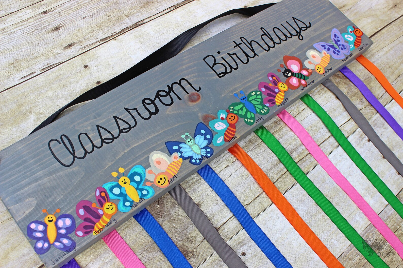 Birthday Calendar Birthday Chart Butterflies Classroom - Etsy