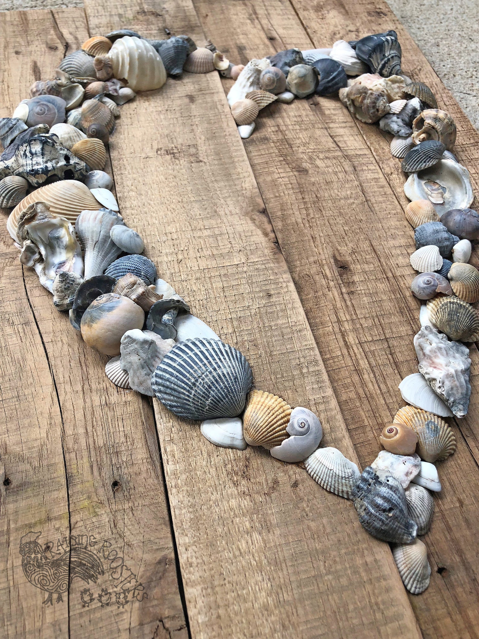 Shell Heart Sign- Beach Sign- Shell Art- Beach Wedding Sign ...