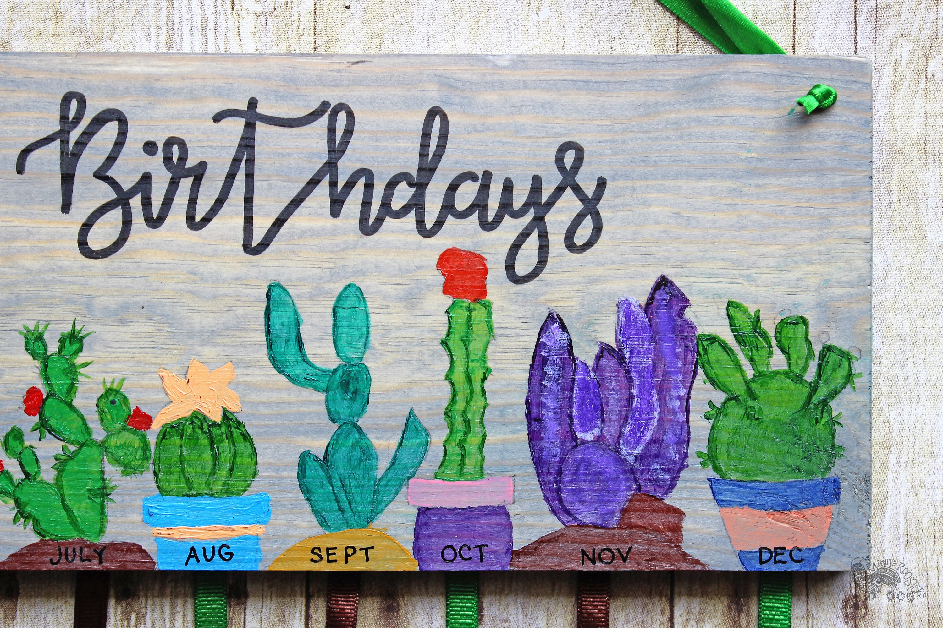 Birthday Calendar Birthday Chart Cactus Classroom Decor | Etsy