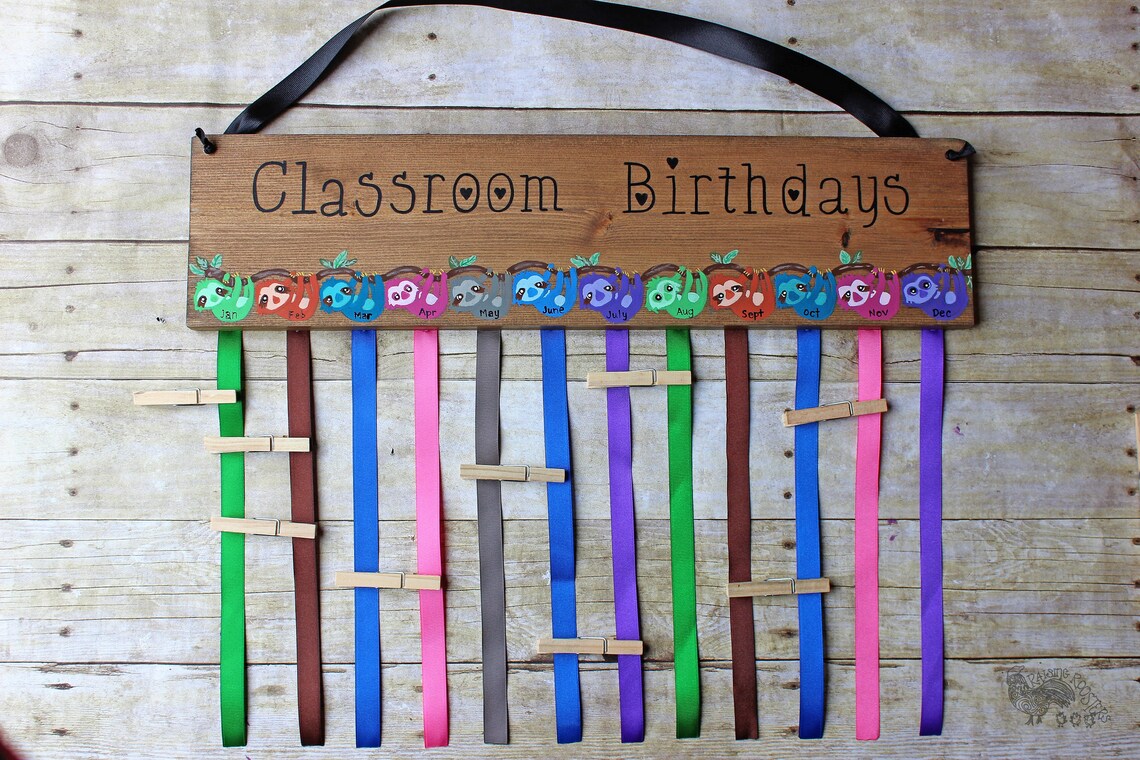 Classroom Birthday Calendar Birthday Chart Teacher Gift | Etsy