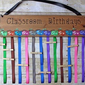 Classroom Birthday Calendar- Birthday Chart- Teacher Gift- Sloth Sign ...