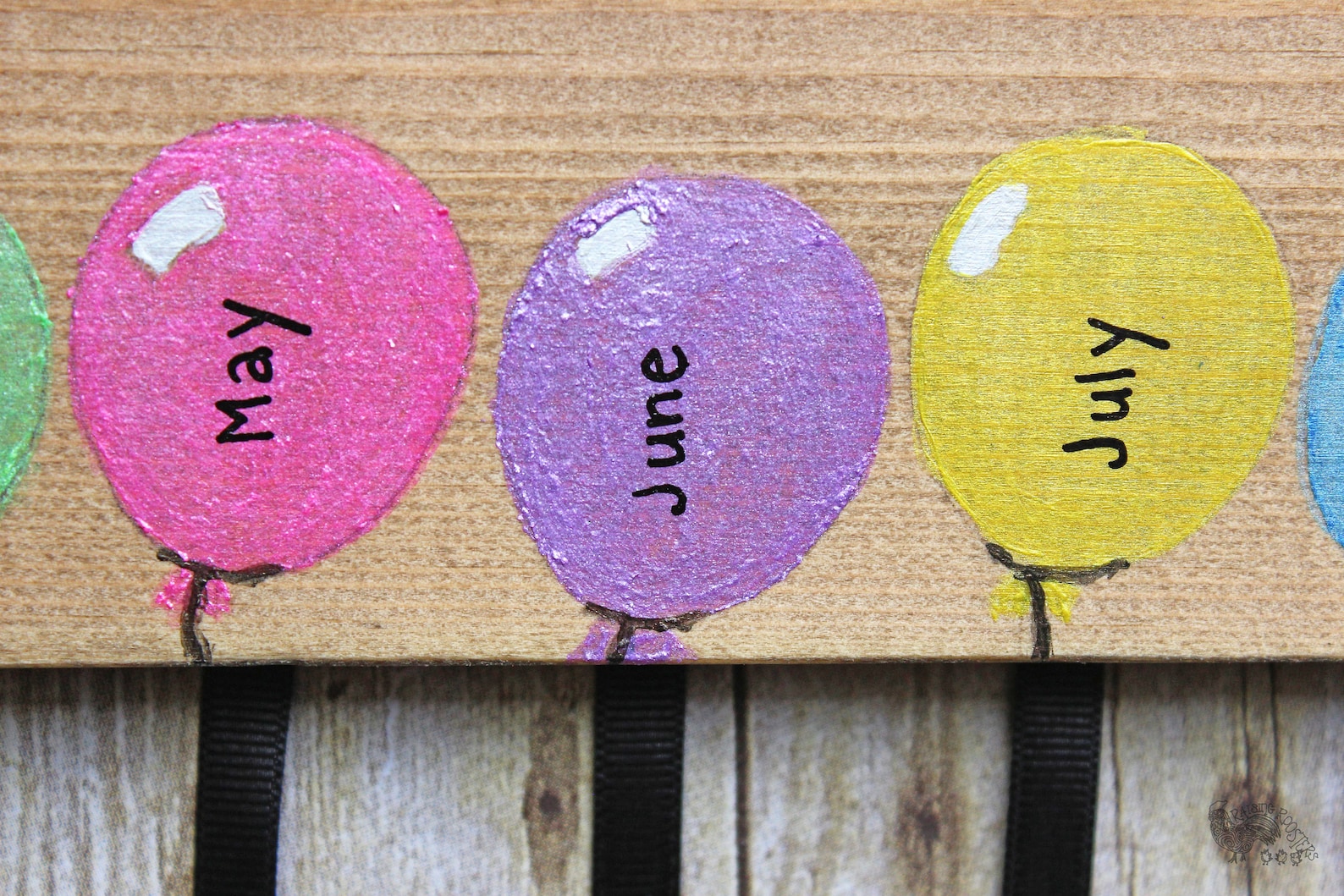 Birthday Calendar Birthday Chart Balloons Classroom Decor | Etsy