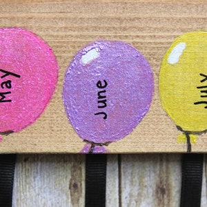 Birthday Calendar- Birthday Chart Balloons- Classroom Decor- Teacher ...