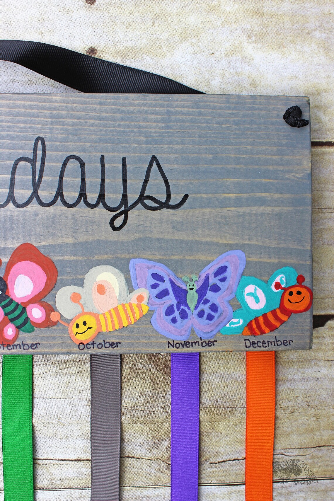 Birthday Calendar Birthday Chart Butterflies Classroom - Etsy