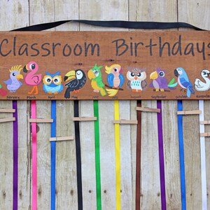 Classroom Birthday Calendar- Birthday Chart- Calendar- Rainforest Theme ...