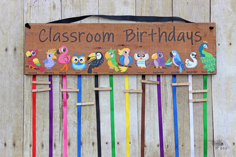 Classroom Birthday Calendar Birthday Chart Calendar | Etsy
