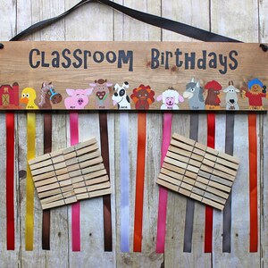Birthday Calendar- Birthday Chart- Farm Animals- Classroom Decor- Great ...