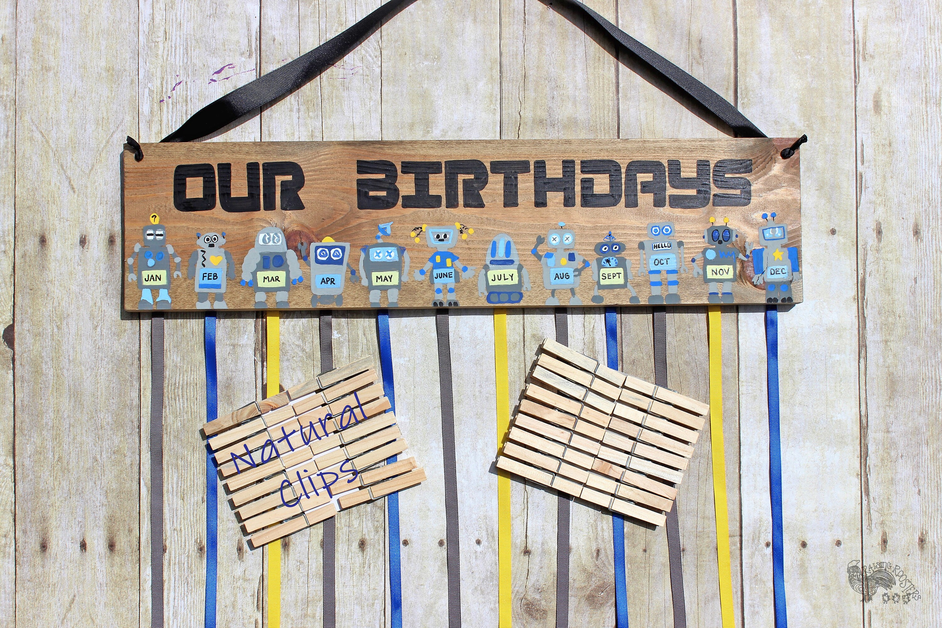 Robot Birthday Calendar: Teacher Classroom Decor, Robotics Theme - Etsy