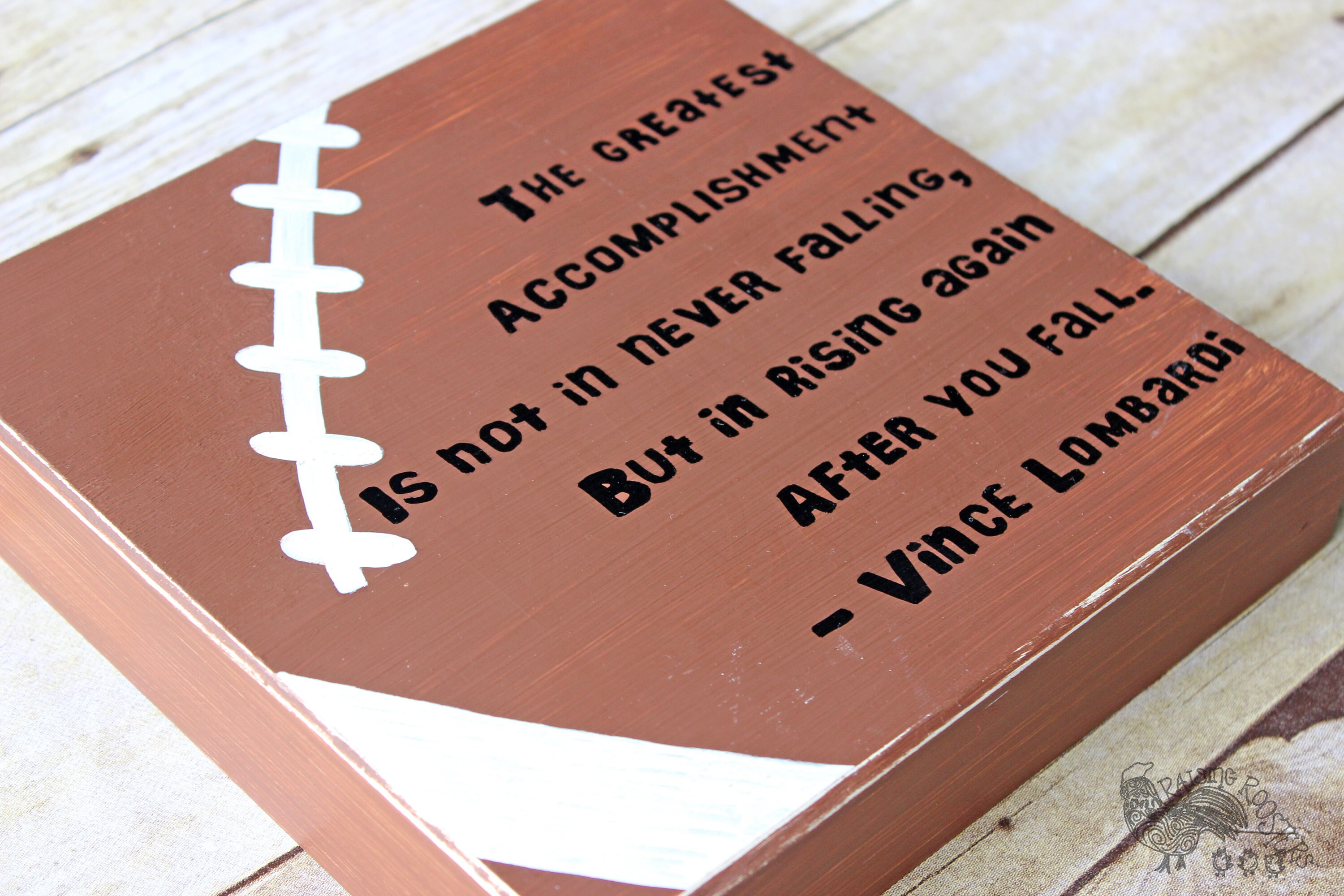 Football Sign Motivational Sign Vince Lombardi Get Back Up | Etsy