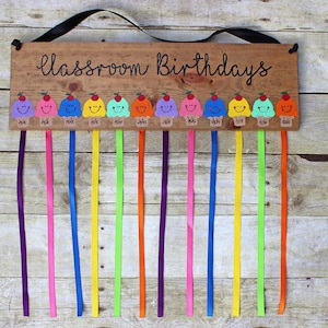Birthday Calendar- Birthday Chart Ice Cream- Classroom Decor- Teacher ...