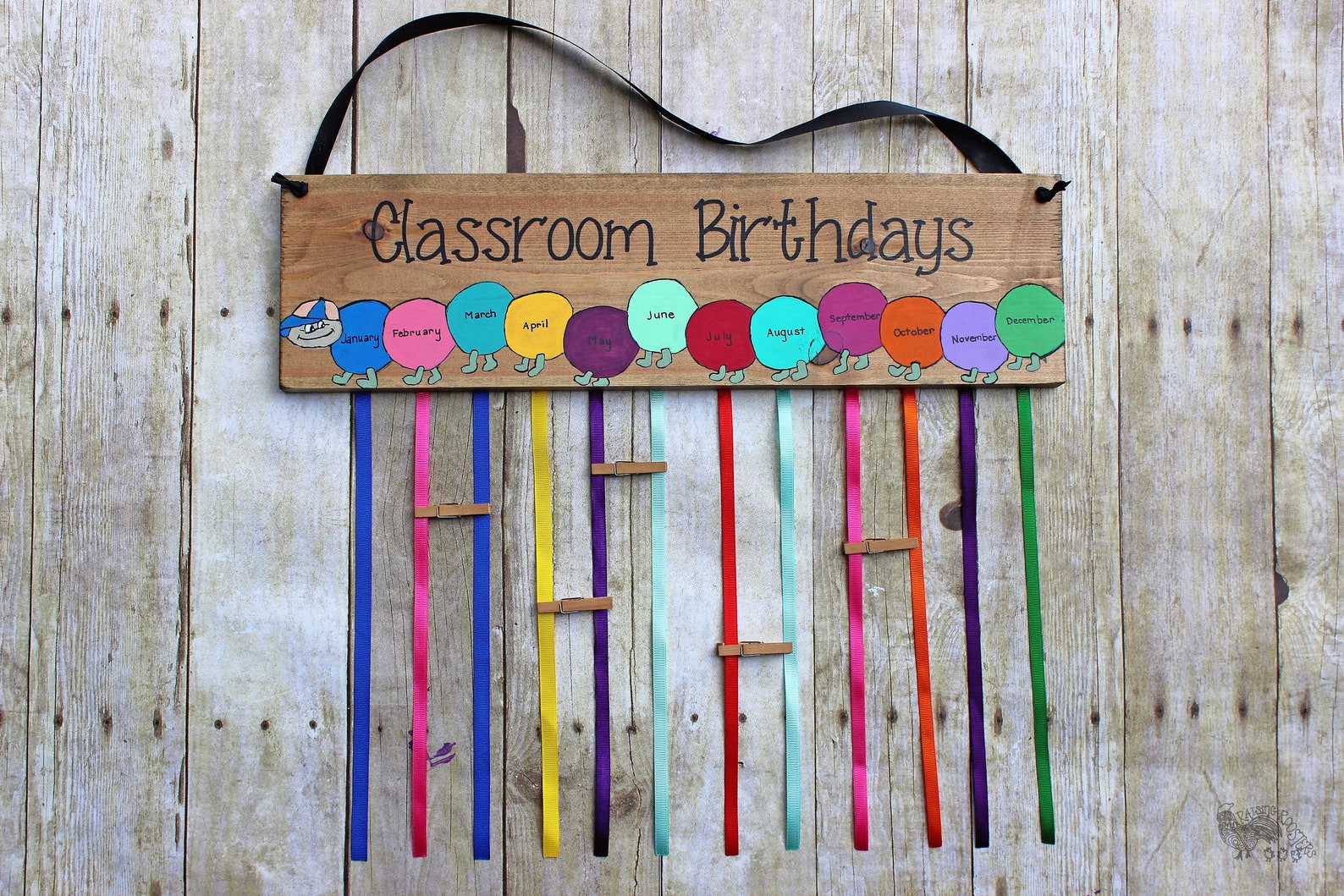 Classroom Birthday Calendar- Caterpillar Birthday Chart- Teacher Gift ...