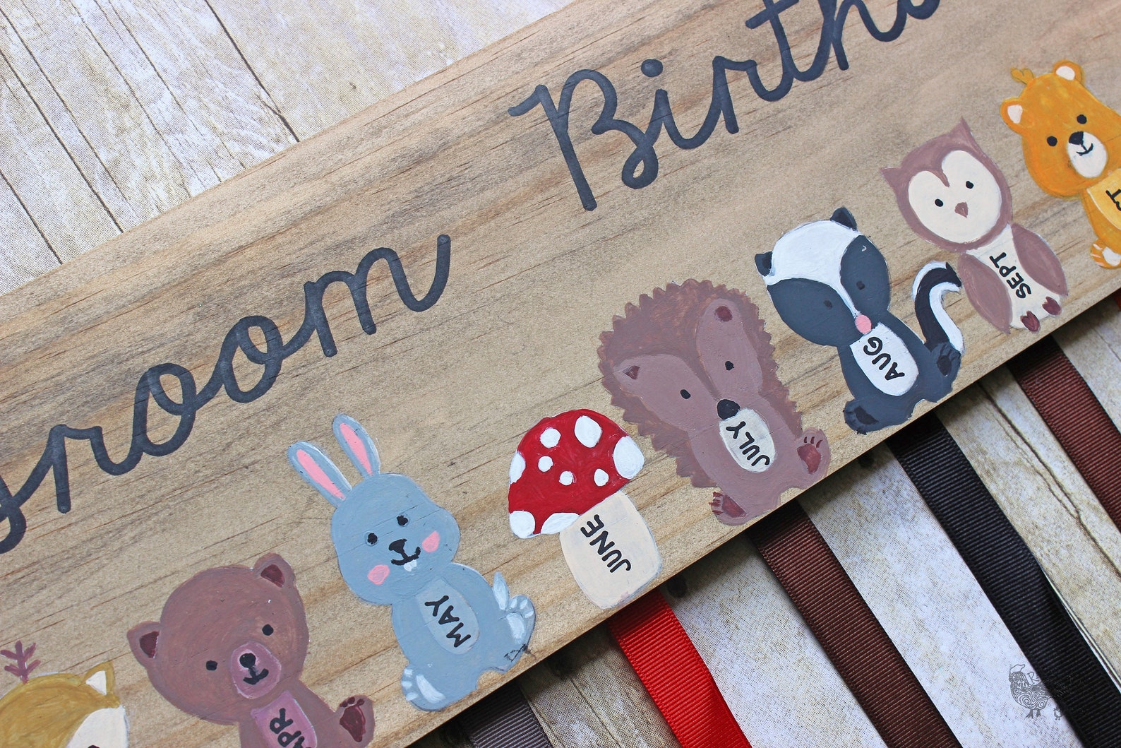 Birthday Calendar Birthday Chart Woodland Animals Classroom | Etsy