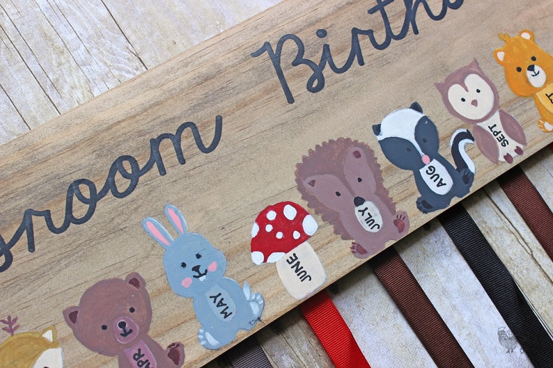 Birthday Calendar Birthday Chart Woodland Animals Classroom - Etsy