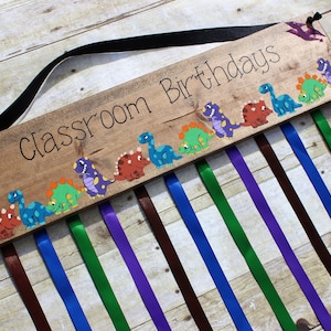 Birthday Calendar- Birthday Chart Dinosaurs- Classroom Decor- Teacher ...