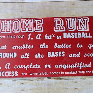 Home Run Definition Wood Sign Boys Room Perfect for Any Baseball Fan - Etsy