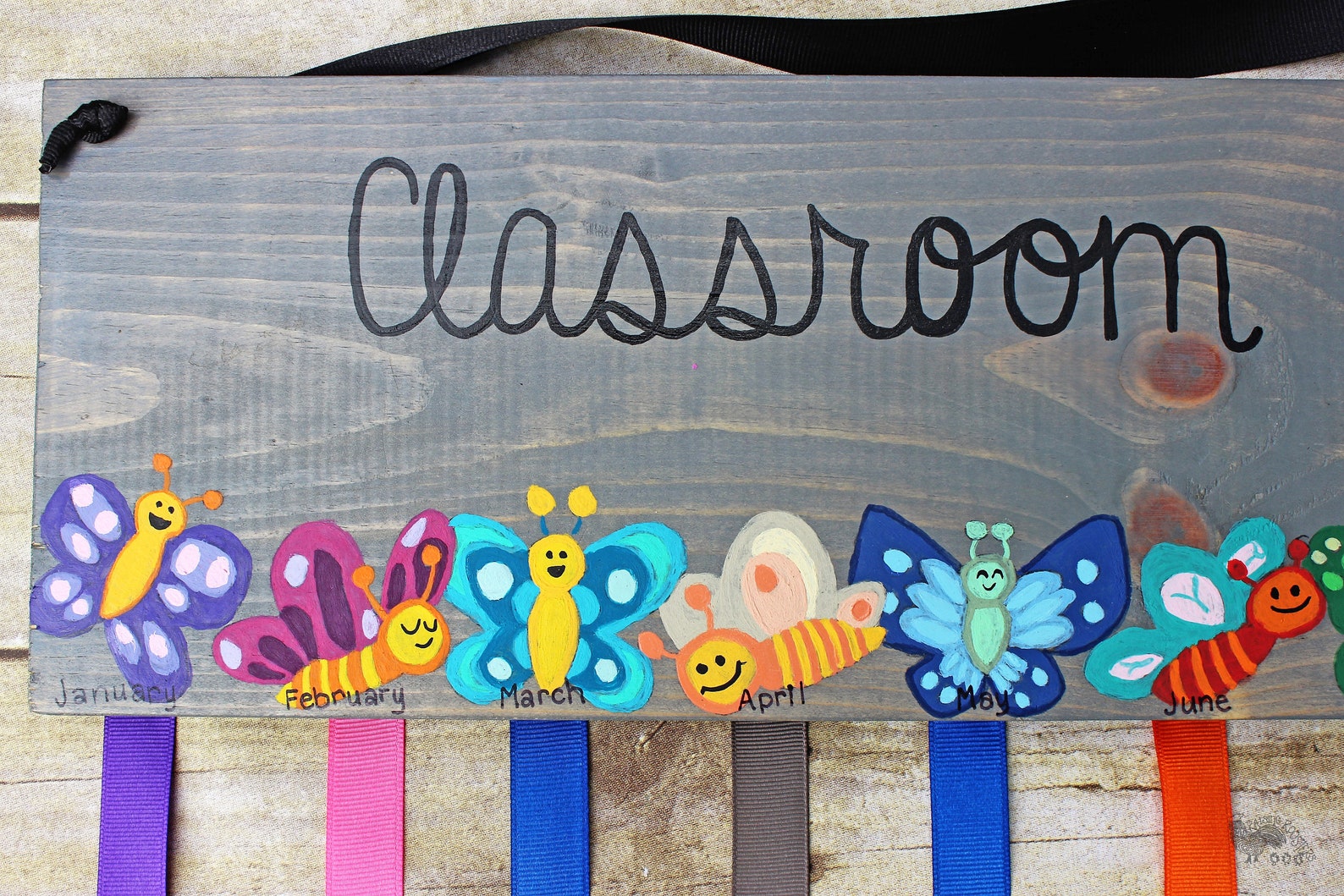 Birthday Calendar Birthday Chart Butterflies Classroom - Etsy