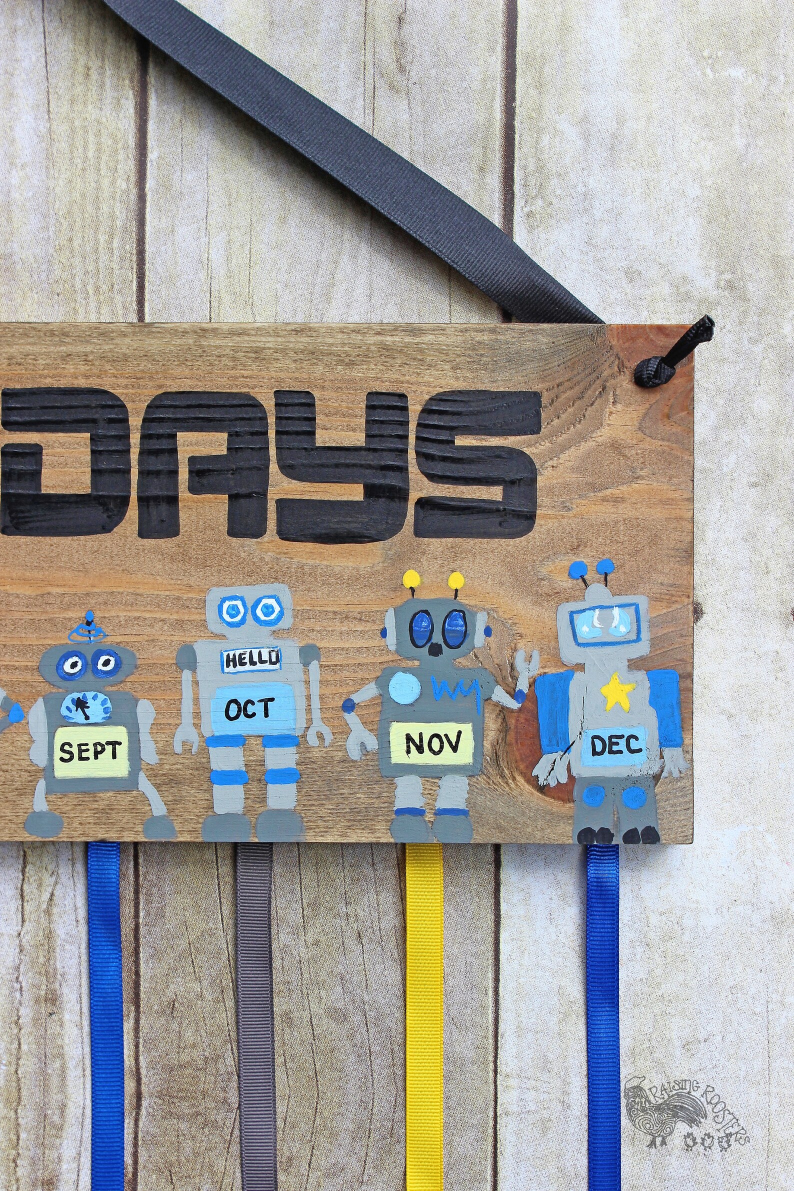 Birthday Calendar Birthday Chart Robots Classroom Decor | Etsy