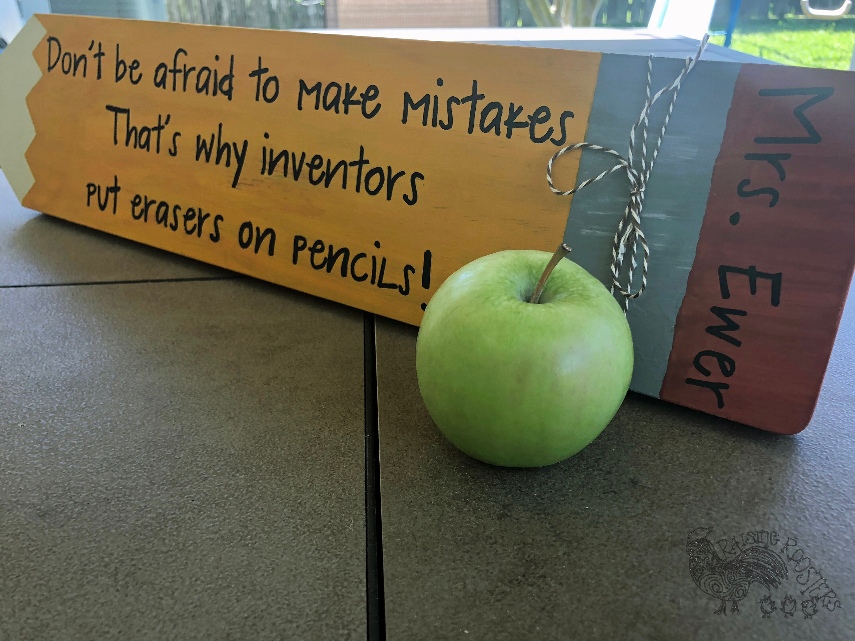 PERSONALIZED Teacher Pencil Wood Sign/ Large Wood Pencil/ Hand | Etsy