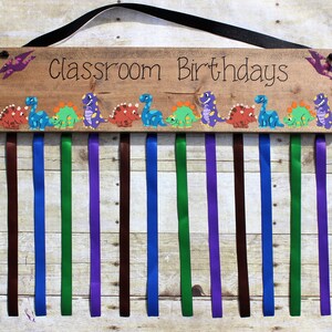 Birthday Calendar- Birthday Chart Dinosaurs- Classroom Decor- Teacher ...