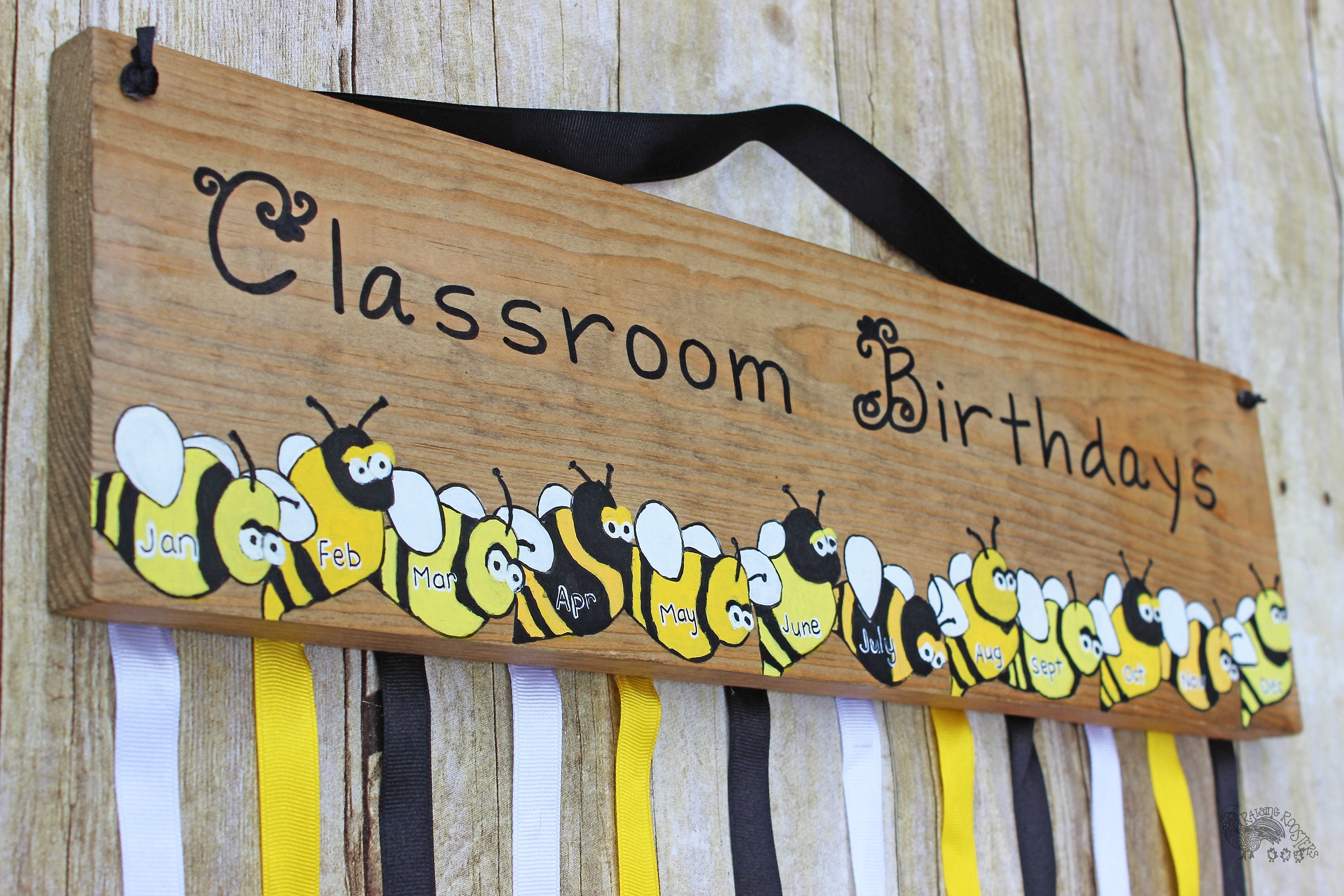 Birthday Calendar Birthday Chart Bees Classroom Decor | Etsy