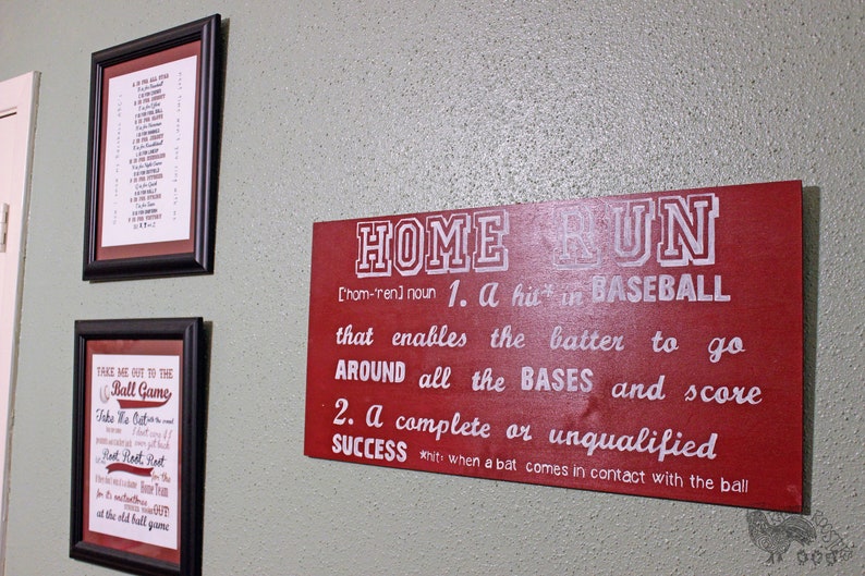 Home Run Definition Wood Sign Boys Room Perfect for Any - Etsy